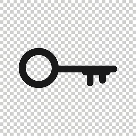 Key Icon In Flat Style Password Vector Illustration On White Isolated