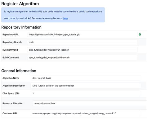 Data Processing System Dps Tutorial A To Z — Maap Docs Documentation