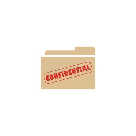 Confidential Folder Icon Folder Password Protection Icon Isolated On