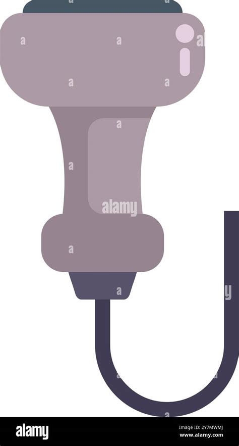 Medical Ultrasound Probe Transducer Performing A Sonography Scan Procedure Isolated Vector