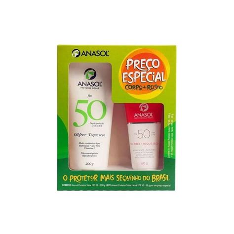 Kit Protetor Solar Anasol Fps 50 200g Fps 50 60g Shopee Brasil
