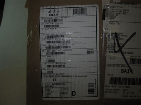 CISCO WS X6748 GE TX 48 Port 10 100 1000 BASE T W CFC Ethernet Switch Mod NEW