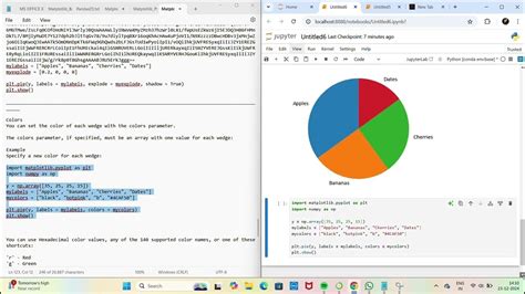 Pie Chart Program In Jupyter Note Book With Data Science Youtube