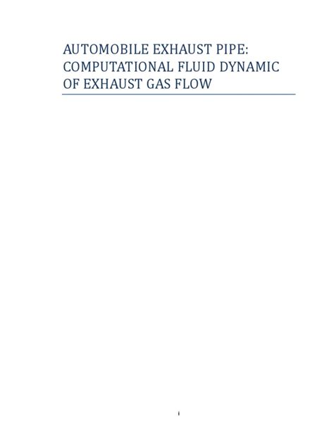 Manuscript A Cfd Of Exhaust Gas Pdf Pdf Computational Fluid Dynamics Turbulence