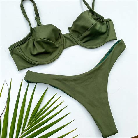 Biquini Marina Verde Militar Kariocas