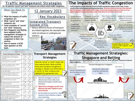 Traffic Management Strategies Teaching Resources