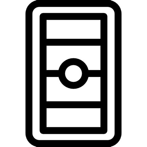 Rectangular Shield With Lines And Circle Icon