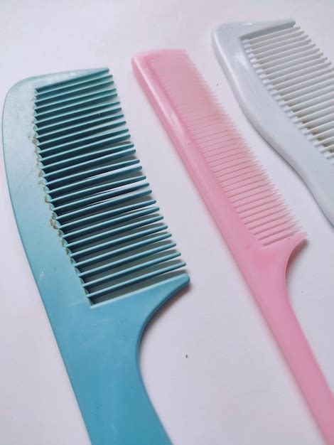 Premium Photo Hairbrush Comb Kit Collection For Hair Set Of Different Types Of Combs Isolated