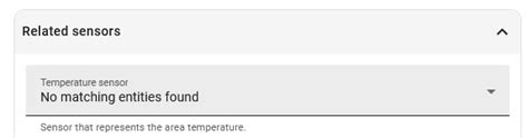No Matching Entities Found When Adding Temperature Sensor To Room Frontend Home Assistant