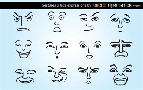 Descarga Vector De Gestos Y Expresiones Faciales
