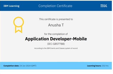 Anusha T On Linkedin Mobiledevelopment Appdeveloper Techskills Continuouslearning Ibm