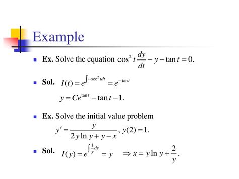 Ppt First Order Linear Equations Powerpoint Presentation Free