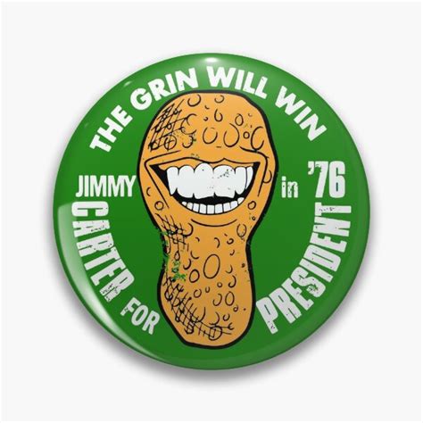 Jimmy Carter Vintage Presidential Grin Campaign Pin For Sale By Acquiesce13 Redbubble