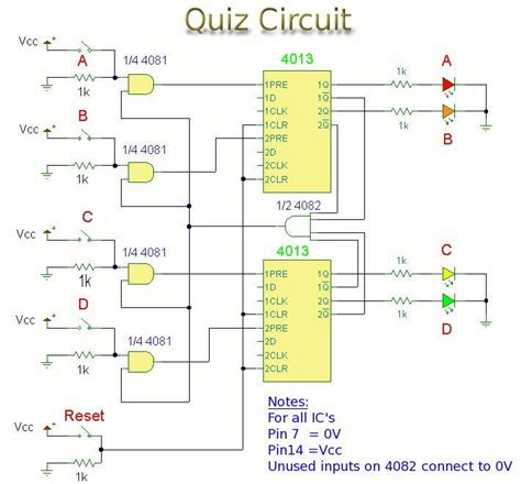 4 Player Quiz Buzzer Circuit Diagram Circuit Diagram