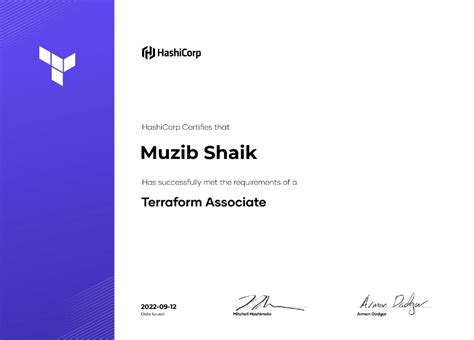 Shaik Muzib On Linkedin Certification Hashicorp Terraform Terraformcertified Iac Iac2022