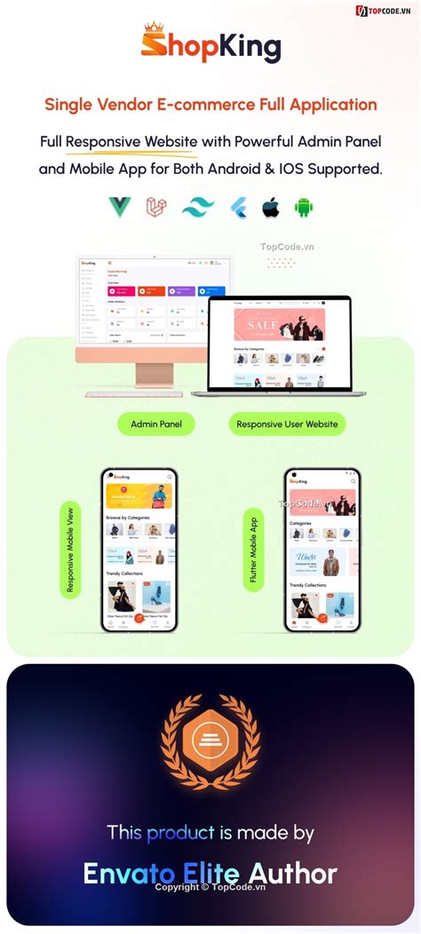 source code website mobile app thương mại Điện tử php laravel vue