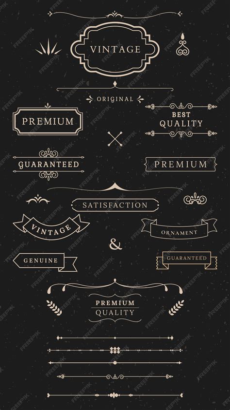 빈티지 라벨 및 배너 무료 벡터