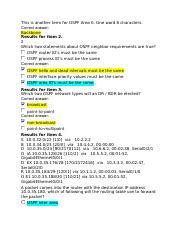 CCNA3 OSPF Quiz 4 Docx This Is Another Term For OSPF Area 0 One Word