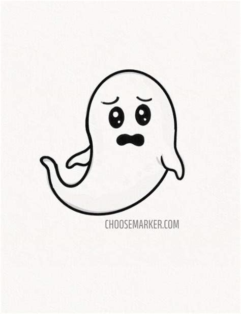 Easy And Cute Ghost Boo Drawing Ideas Halloween Special