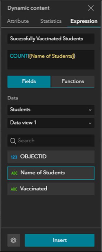 how to create dynamic text to populate the record count for an