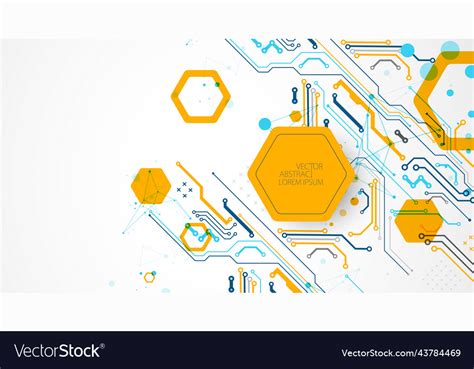 Abstract Technology Concept Circuit Board High Vector Image