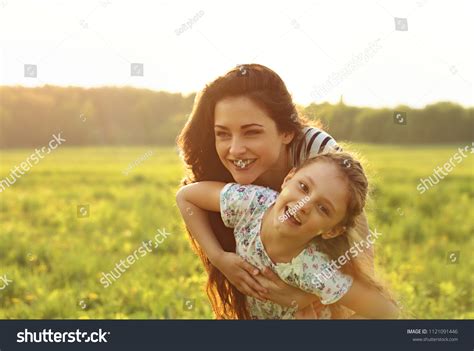 Happy Enjoying Mother Hugging Her Relaxing Stock Photo Shutterstock