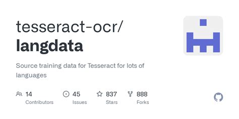 Actions · Tesseract Ocrlangdata · Github