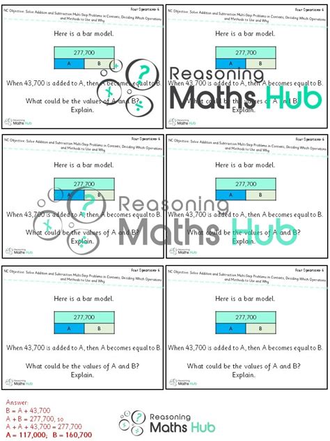 solve addition and subtraction multi step problems in contexts master