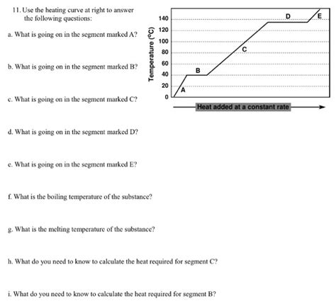 Solved 11 Use The Heating Curve At Right To Answer The Chegg Com
