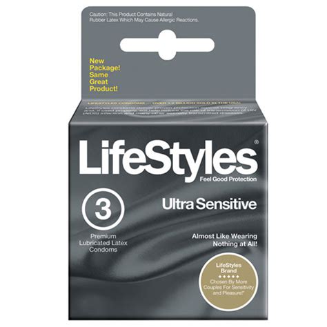 Lifestyles Condom Ultra Sensitive Lubricated 3 Pack