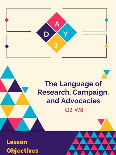 day 3 english 10 q2 module 1 the language of research campaign and advocacy pdf