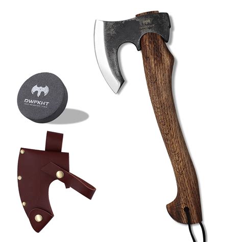 Hatchet Axe 15 7 Camping Hatchet With Leather Sheath Bushcraft Axe With 1065 Carbon Steel