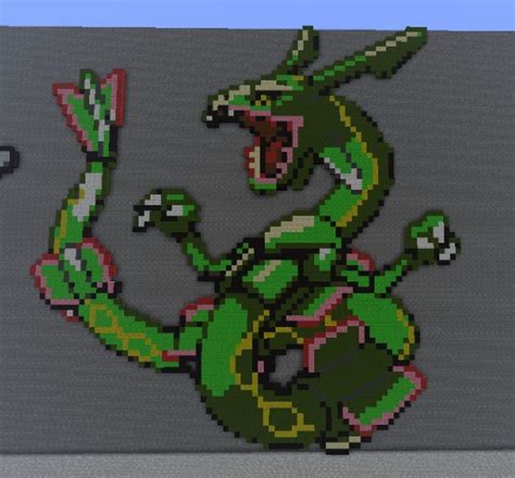 Rayquaza Pixel Art Wschematic Minecraft Project