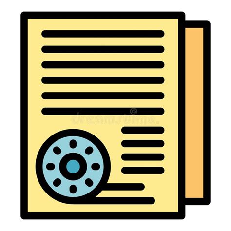 Confidential Document With Password Protected Icon Showing Secured File Stock Illustration