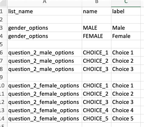 Different Form Based On Selected Gender Form Building Kobotoolbox Community Forum