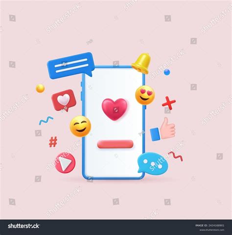 3d는 버튼이나 기하학적 모양과 같은 스마트폰으로 스톡 벡터로열티 프리 2424168901 Shutterstock