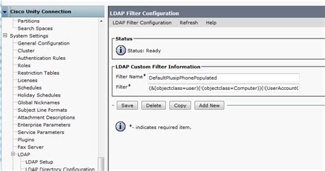 Web Maxtor Cisco Cucm Or Unity Connection Ldap Filter
