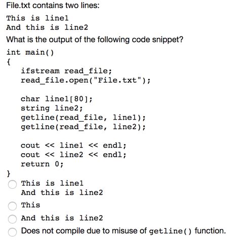 Solved Filetxt Contains Two Lines This Is Line1 And This
