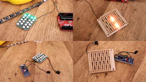 homemade arduino acrylic led display and clock ws2812 addressable