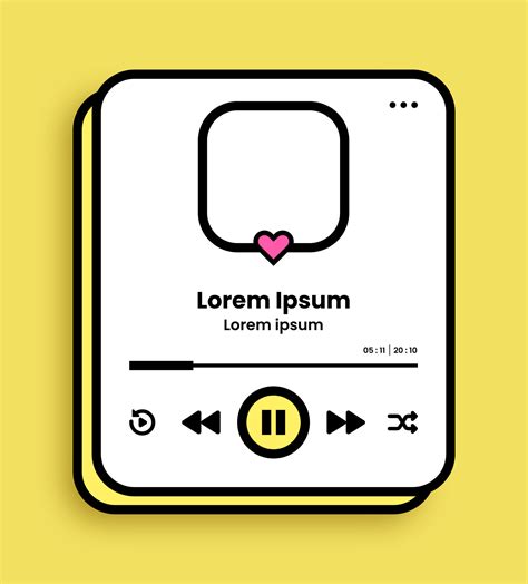 Audio Player Interface In Nostalgic Design Style Multimedia