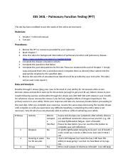 EXS 340L PFT Lab 2 Docx EXS 340L Pulmonary Function Testing PFT