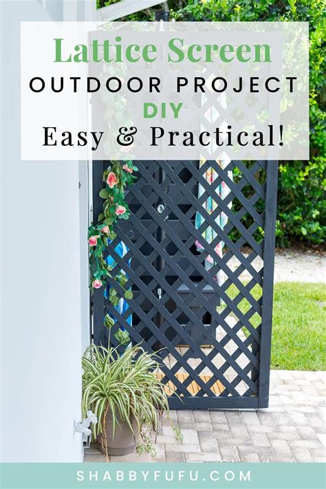 How To Build A Lattice Screen Easy Diy Project Diy Lattice Privacy Screen Lattice Screen
