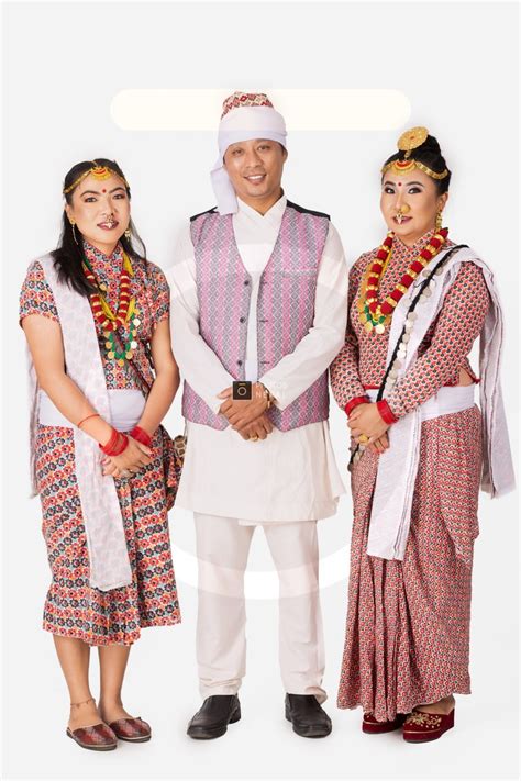 Royalty Free Nepali Stock Image Of Three Adults In Traditional Rai