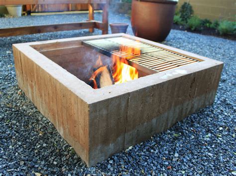 Build Concrete Fire Pit Fireplace Design Ideas