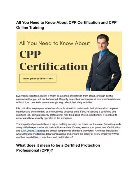Ppt All You Need To Know About Cpp Certification And Cpp Online Training Powerpoint
