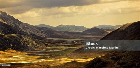 Emperor Camp At Sunset Stock Photo - Download Image Now - Autumn ...