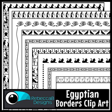 Egyptian Hieroglyphics Borders Clip Art Egyptian Borders Border Clip Art Egyptian Hieroglyphs