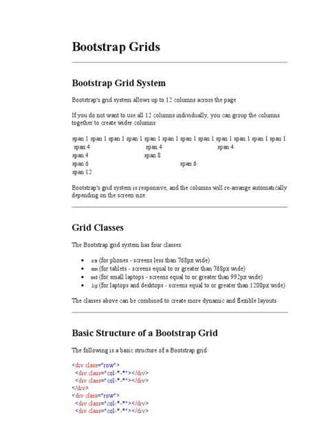 Bootstrap Tutorial Pdf Bootstrap Front End Framework Html