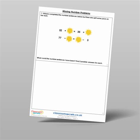Year 2 Missing Number Problems Discussion Problem Resource Classroom