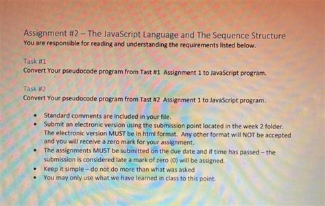 Solved Assignment 2 The Javascript Language And The